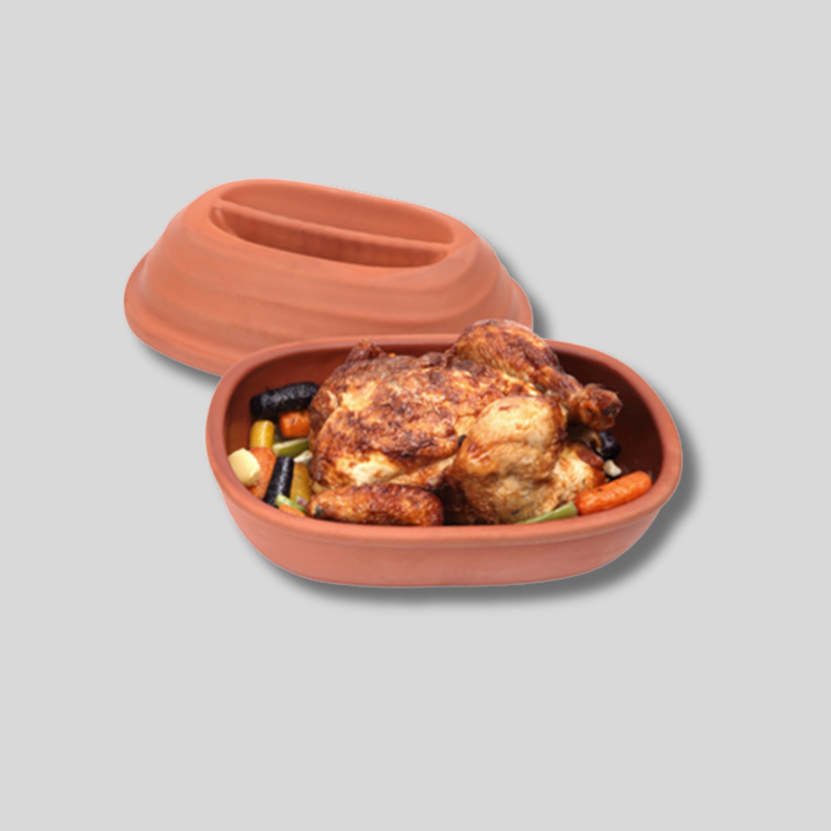 Terracotta Chicken Roaster with Lid – Dexam