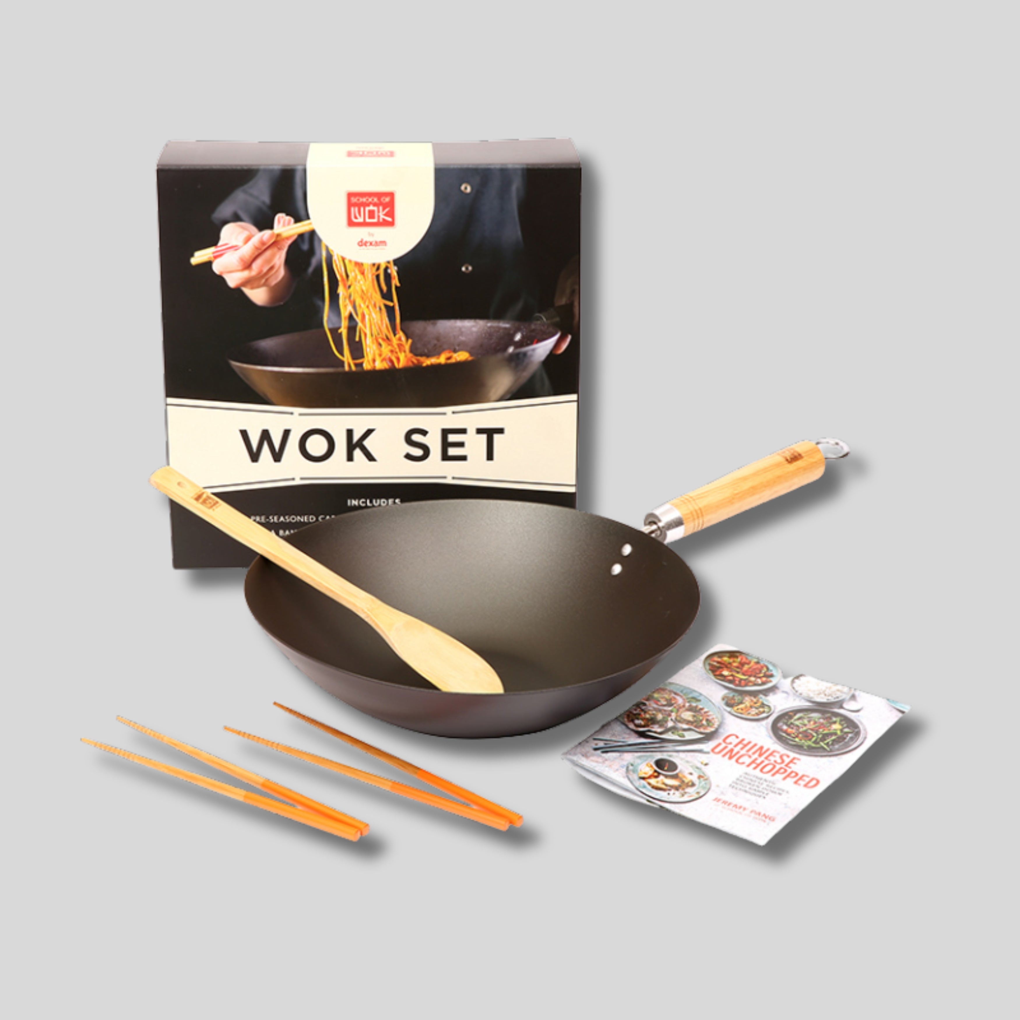 School of Wok Pre-Seasoned Wok Set – Dexam